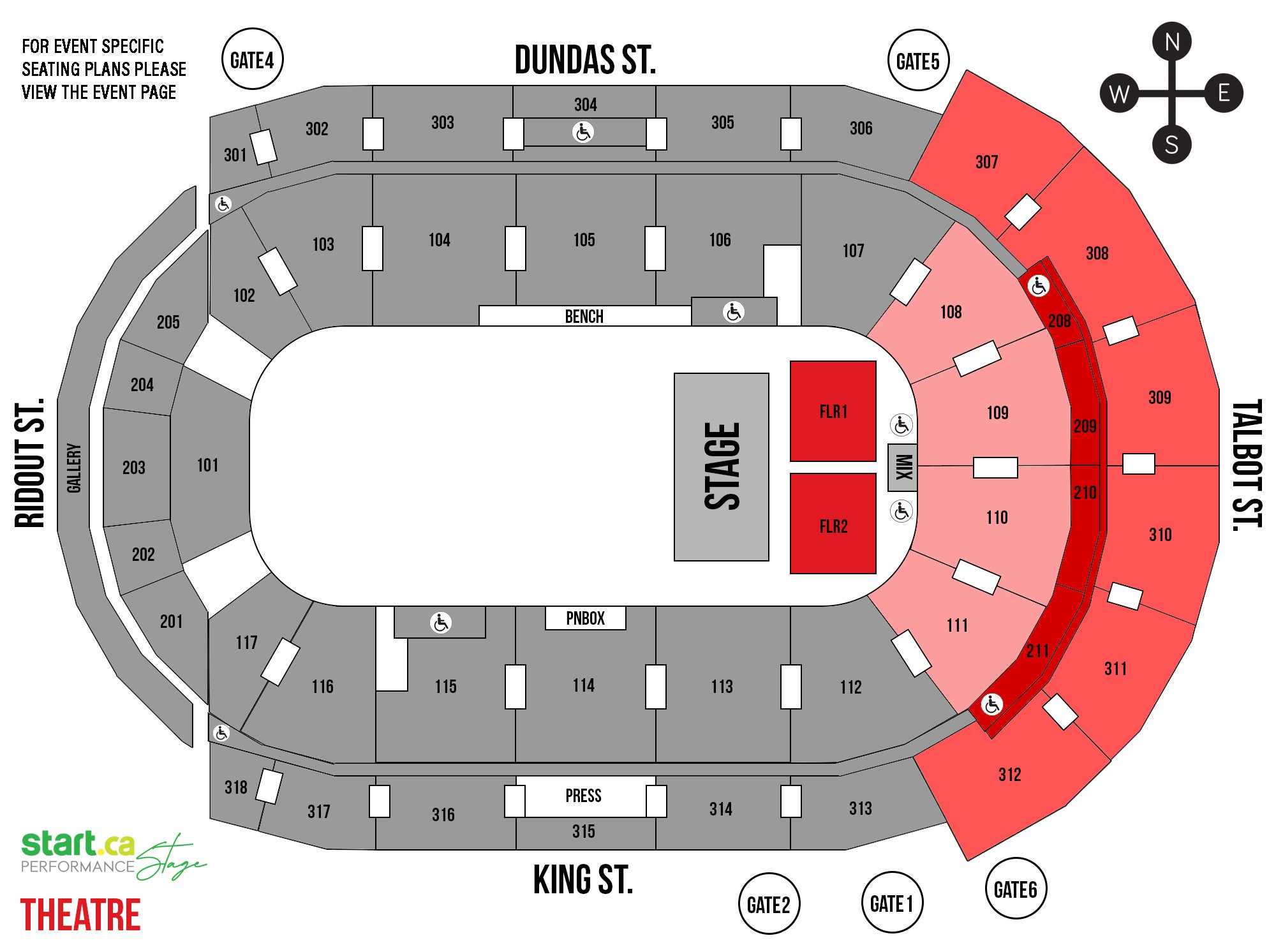 Seating Charts | Canada Life Place